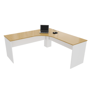 Invent P-Shaped Desk